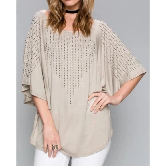 Vocal | Tops | Vocal Dolman Sleeve Top With Bling | Poshmark